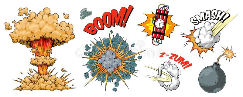 Illustrative Comics with Sound Effects Stock Vector - Illustration of ...