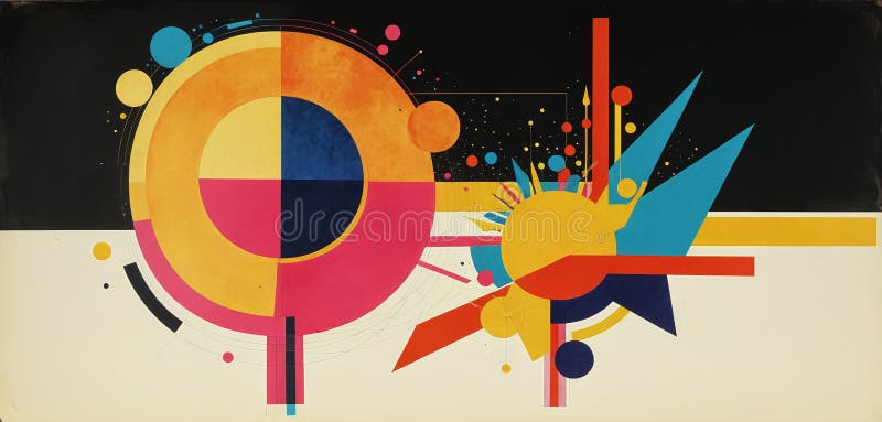 Illustrative Depiction of an Abstract Geometric Shape Composed of ...