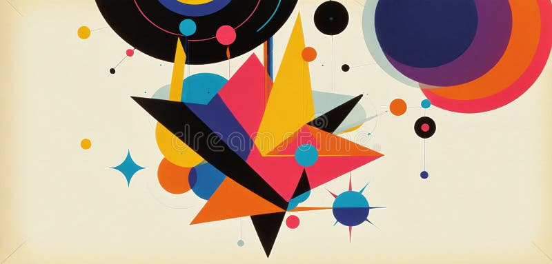 Illustrative Depiction of an Abstract Geometric Shape Composed of ...