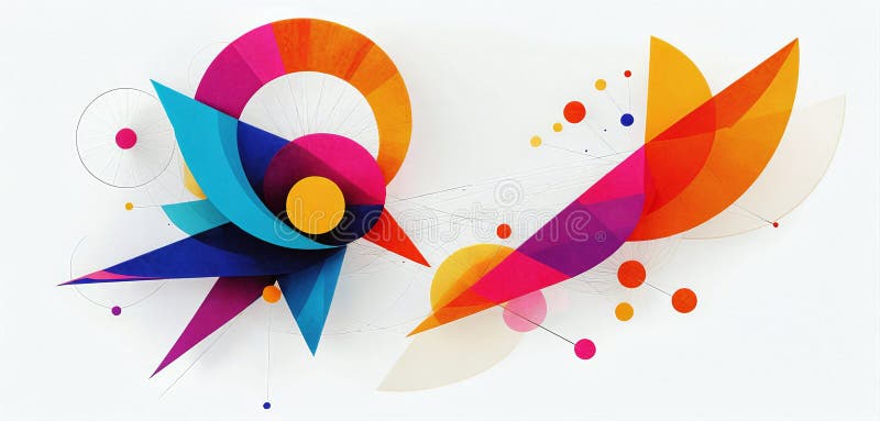 Illustrative Depiction of an Abstract Geometric Shape Composed of ...