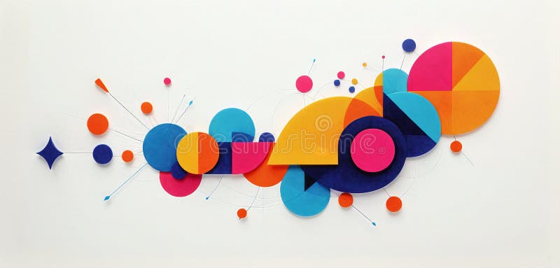 Illustrative Depiction of an Abstract Geometric Shape Composed of ...