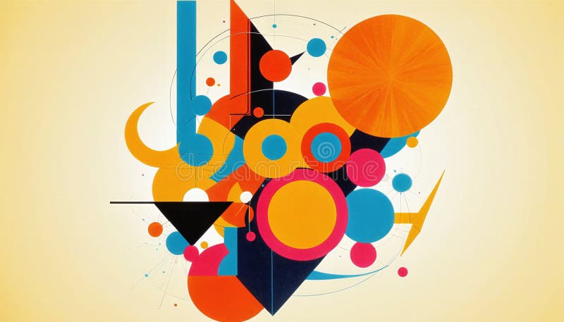 Illustrative Depiction of an Abstract Geometric Shape Composed of ...