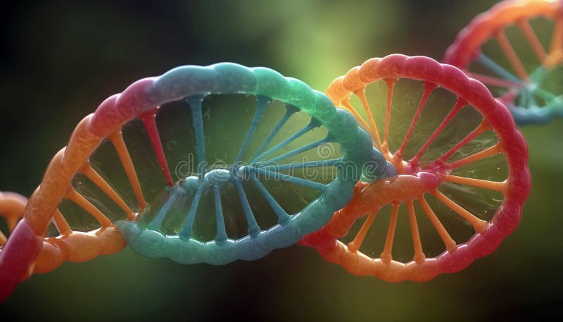 Illustrative Depiction of Nucleic Acid Double Helix with Connected ...