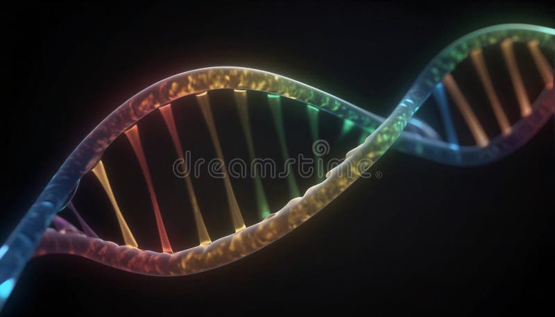 Illustrative Depiction of Nucleic Acid Double Helix with Connected ...