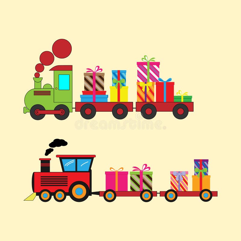 Illustrative Design of Various Shapes of Train Stock Vector ...