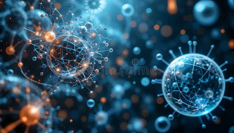 Illustrative Digital Depiction of Interconnected Spheres and Networks ...