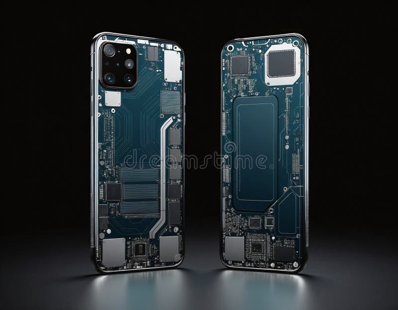 Illustrative Fictional Representation of a Transparent Cell Phone Shows ...