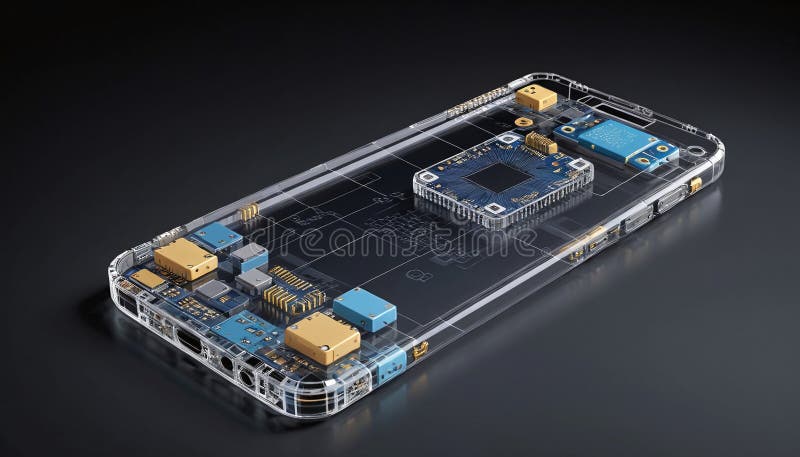 Illustrative Fictional Representation of a Transparent Cell Phone Shows ...