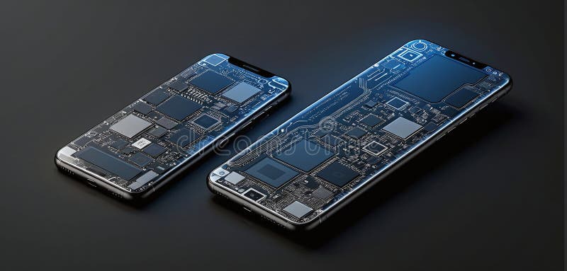 Illustrative Fictional Representation of a Transparent Cell Phone Shows ...