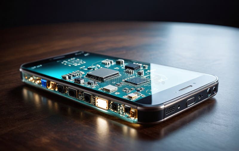 Illustrative Fictional Representation of a Transparent Cell Phone Shows ...