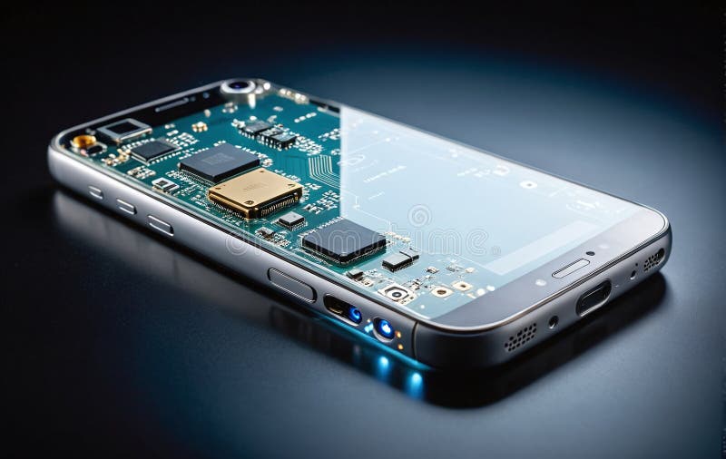 Illustrative Fictional Representation of a Transparent Cell Phone Shows ...