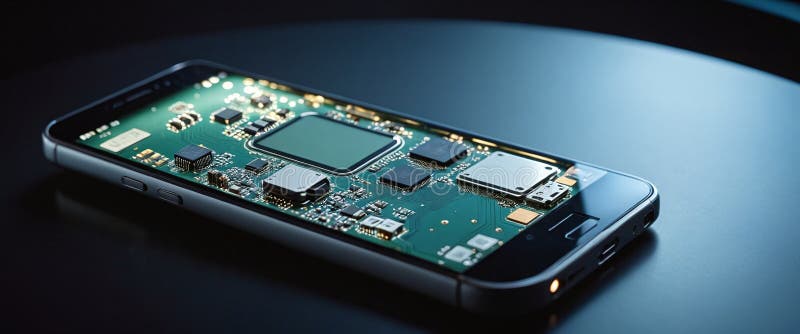 Illustrative Fictional Representation of a Transparent Cell Phone Shows ...