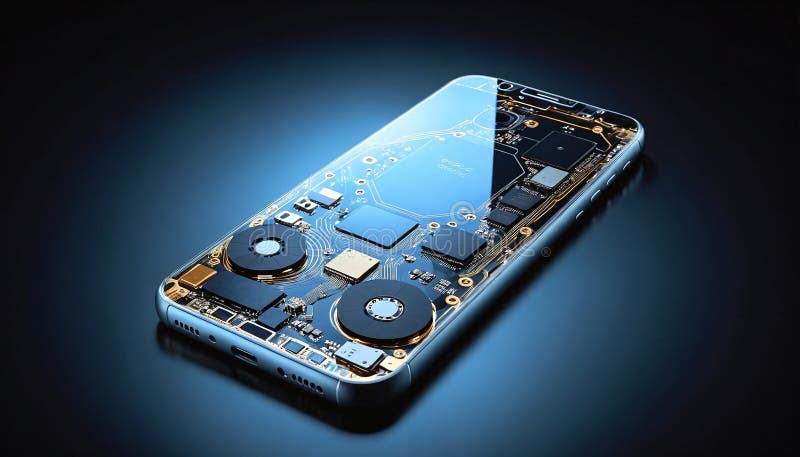 Illustrative Fictional Representation of a Transparent Cell Phone Shows ...