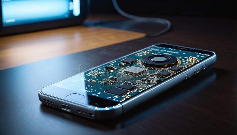 Illustrative Fictional Representation of a Transparent Cell Phone Shows ...