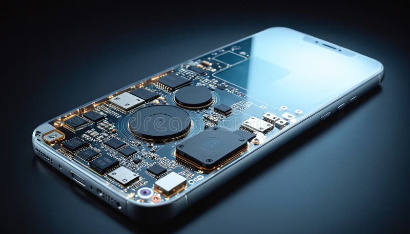 Illustrative Fictional Representation of a Transparent Cell Phone Shows ...