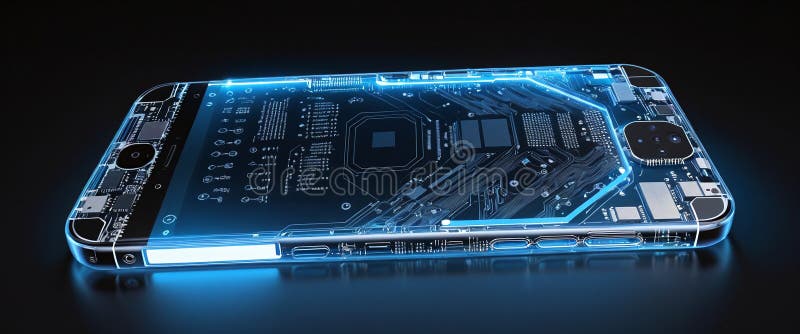 Illustrative Fictional Representation of a Transparent Cell Phone Shows ...