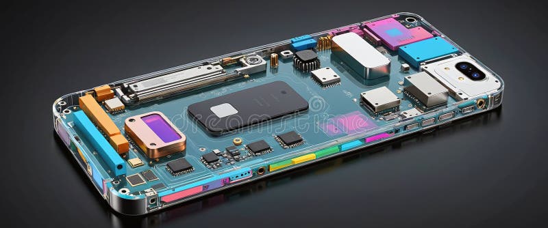 Illustrative Fictional Representation of a Transparent Cell Phone Shows ...