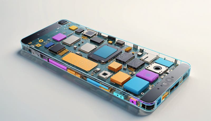 Illustrative Fictional Representation of a Transparent Cell Phone Shows ...