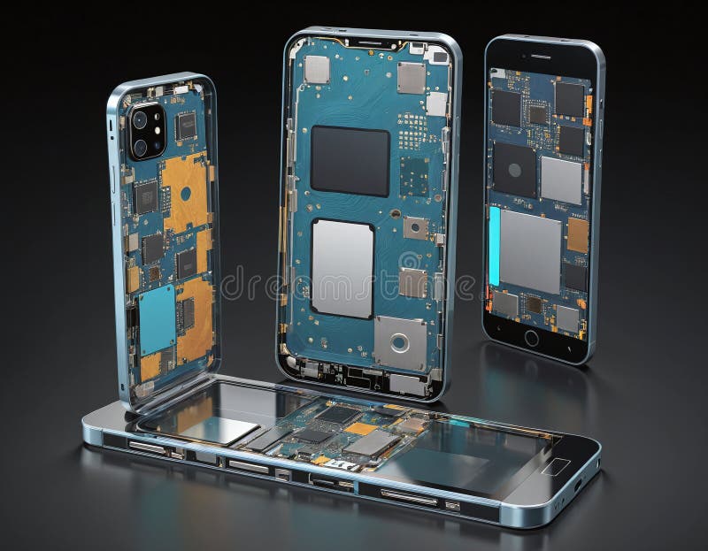 Illustrative Fictional Representation of a Transparent Cell Phone Shows ...