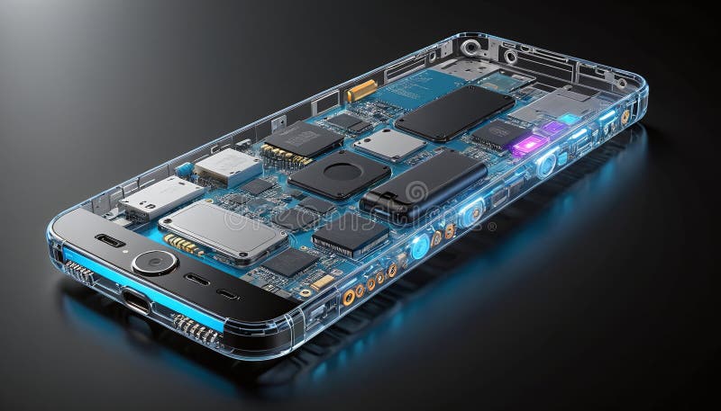 Illustrative Fictional Representation of a Transparent Cell Phone Shows ...