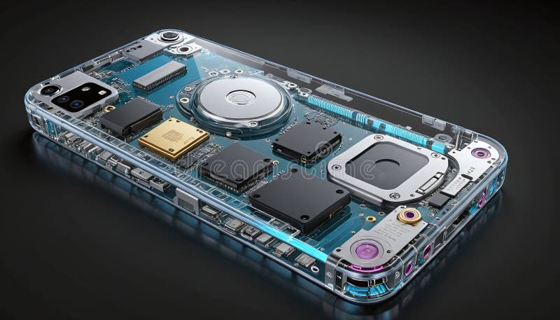 Illustrative Fictional Representation of a Transparent Cell Phone Shows ...