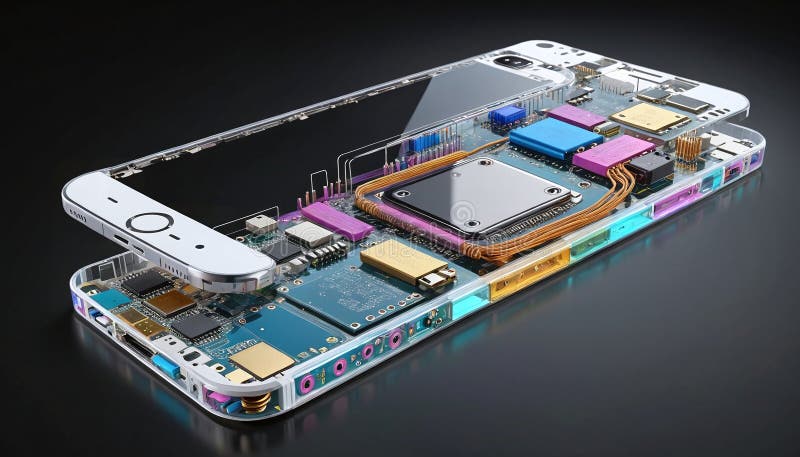 Illustrative Fictional Representation of a Transparent Cell Phone Shows ...