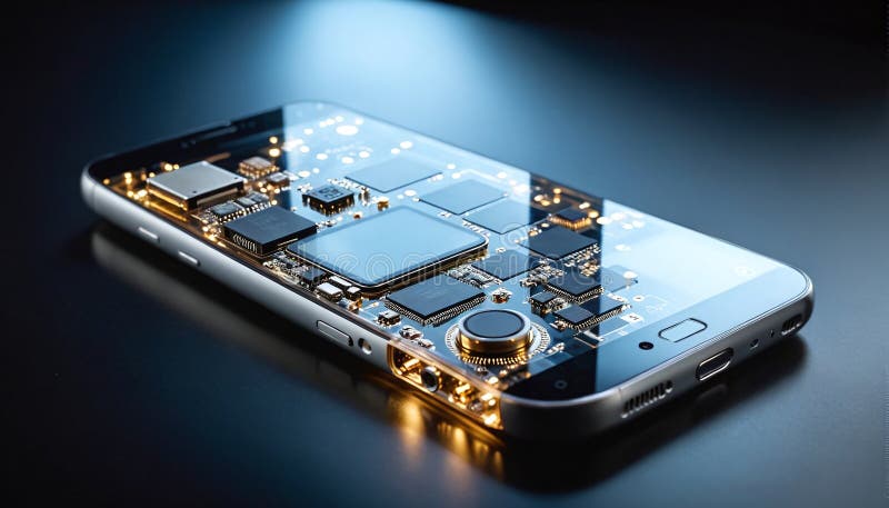 Illustrative Fictional Representation of a Transparent Cell Phone Shows ...