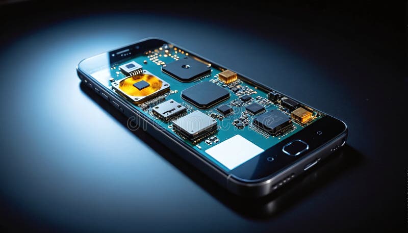 Illustrative Fictional Representation of a Transparent Cell Phone Shows ...