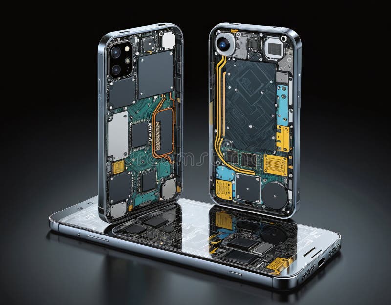 Illustrative Fictional Representation of a Transparent Cell Phone Shows ...