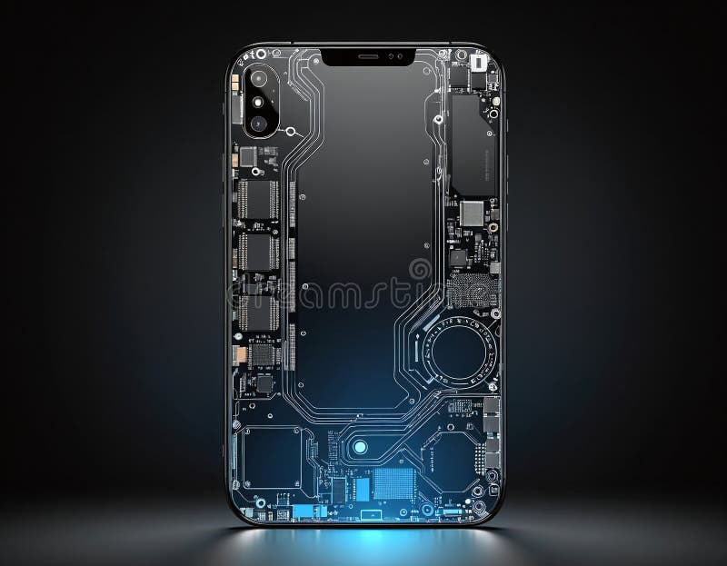 Illustrative Fictional Representation of a Transparent Cell Phone Shows ...