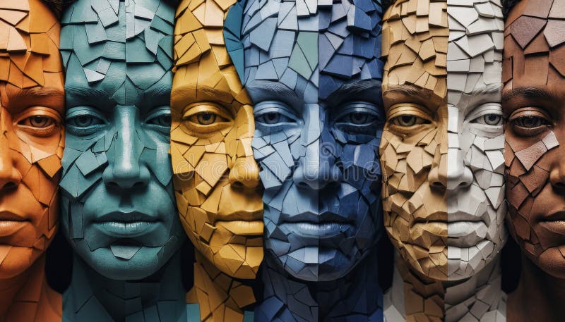 Illustrative Image of the Concept of the Human Mind Divided and ...