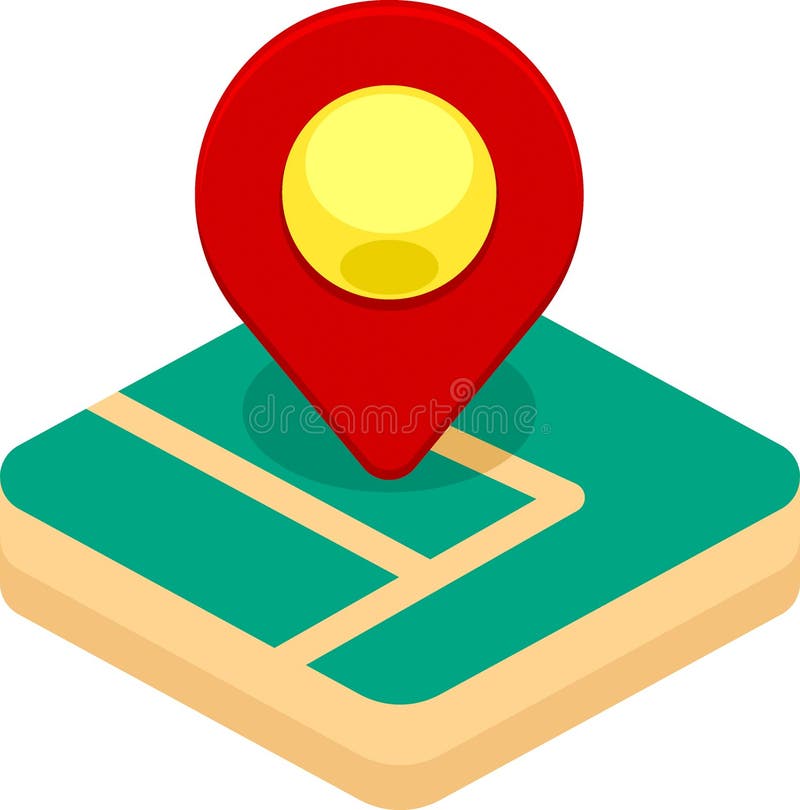 Illustrative Image of the Location Icon, Area Location Pin Has Been ...