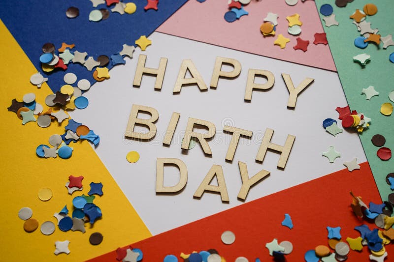 Illustrative Lettering and Graphic Image with -Happy Birthday - Letters ...