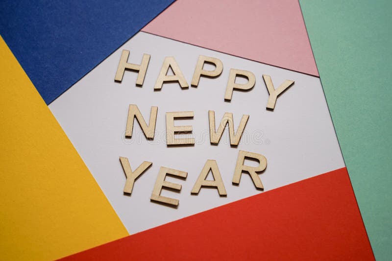 Illustrative Lettering and Graphic Image with -Happy New Year - Letters ...