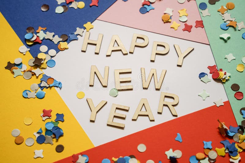 Illustrative Lettering and Graphic Image with -Happy New Year - Letters ...