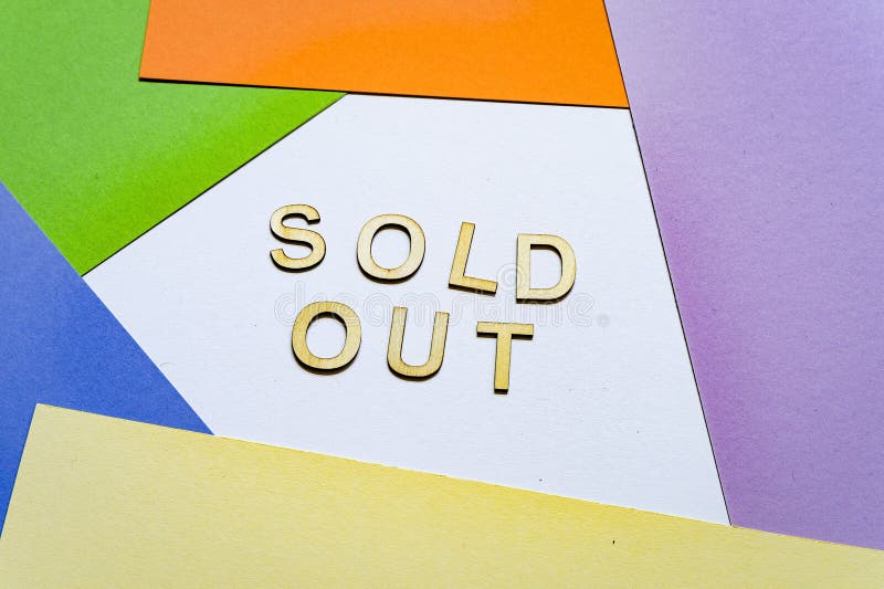 Illustrative Lettering and Graphic Image with SOLD OUT Letter Stock ...