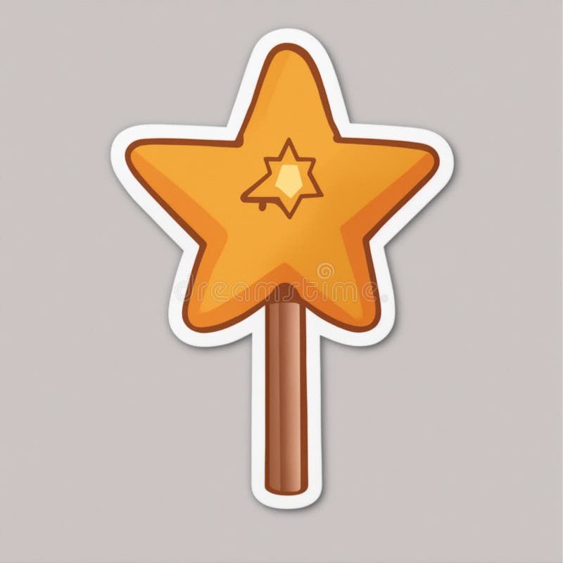 Illustrative Magic Wand Sticker Stock Illustration - Illustration of ...