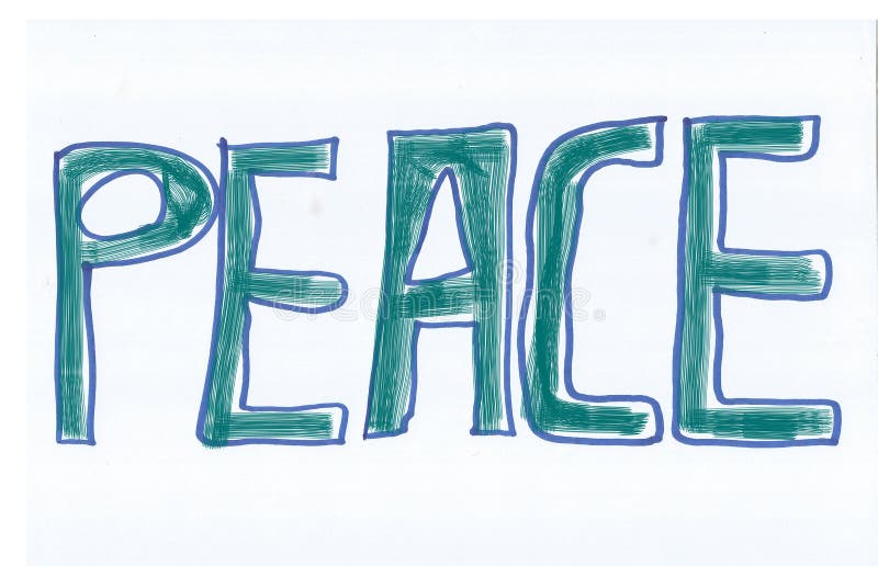 Illustrative Message with the Word Peace Written Stock Image - Image of ...