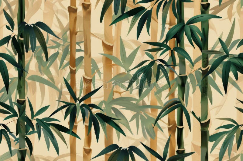 Illustrative Pattern of Lush Bamboo Forest, Perfect for Asianinspired ...