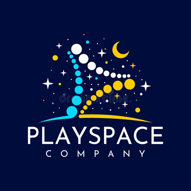 Illustrative Play Space Logo Design Vector. Modern Video Star Branding ...