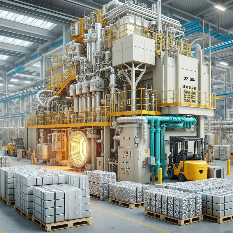 Heavy Industry Inside: Metallic Good Process. Stock Illustration ...