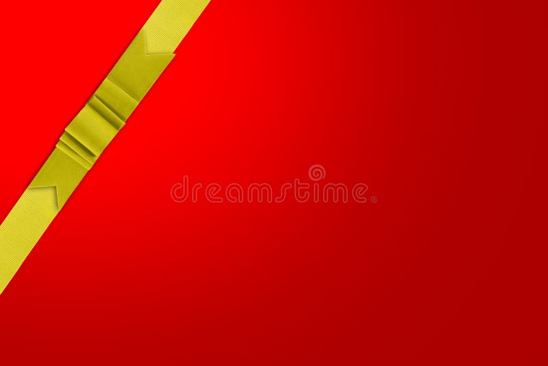 Rectangular Red Gift Box with Golden Ribbon Stock Illustration ...