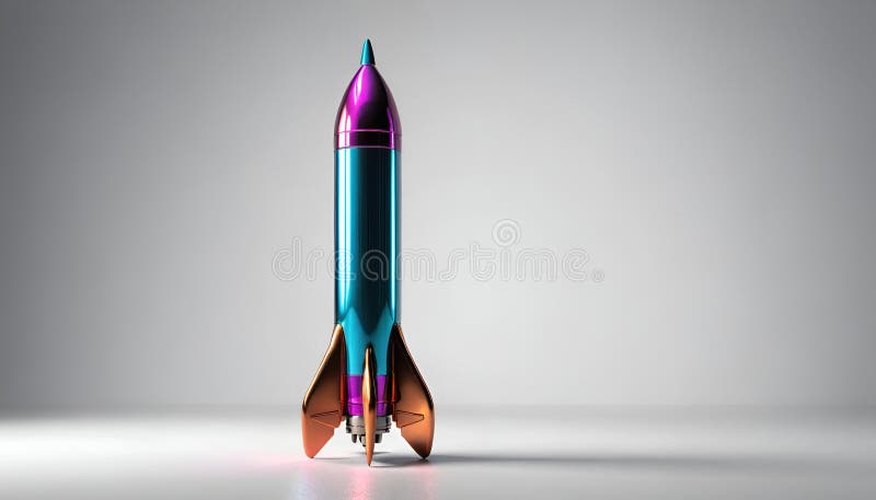 Illustrative Representation of a Simple Rocket that is Just Starting ...