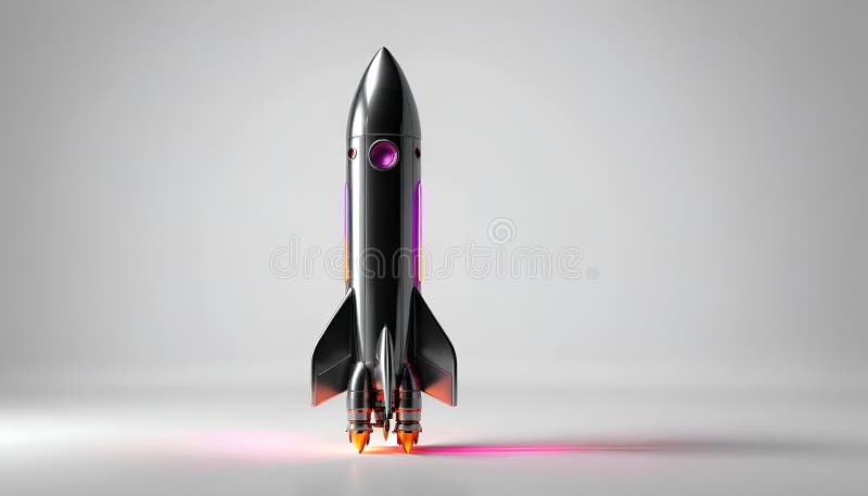 Illustrative Representation of a Simple Rocket that is Just Starting ...