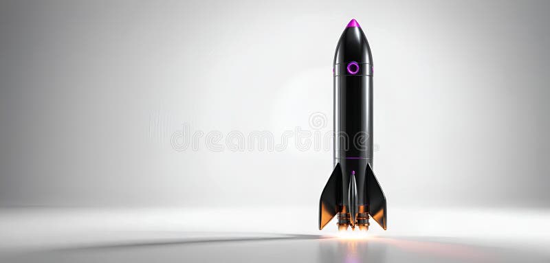 Illustrative Representation of a Simple Rocket that is Just Starting ...
