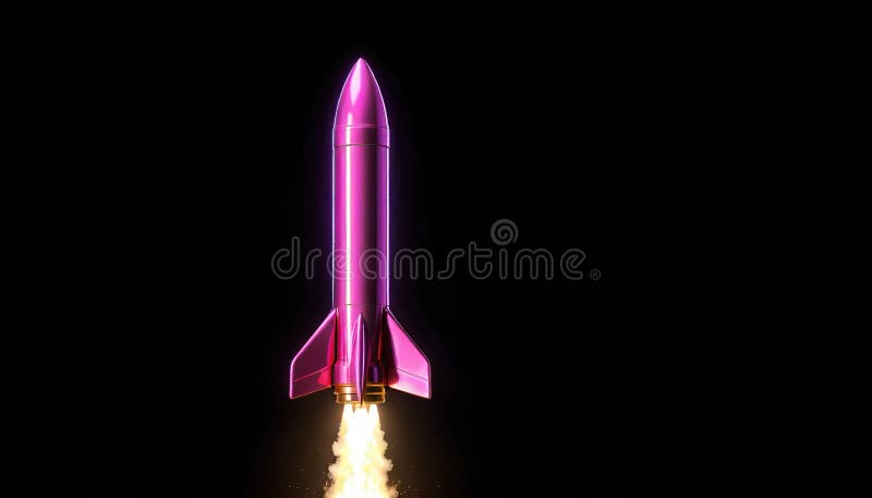Illustrative Representation of a Simple Rocket that is Just Starting ...