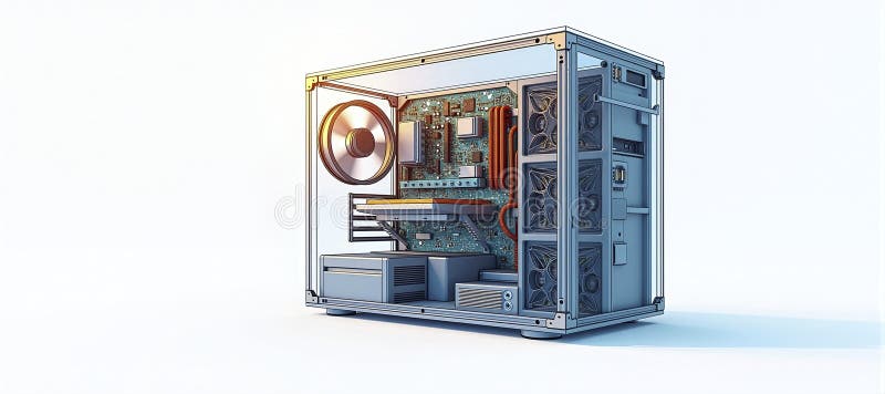 Illustrative Representation of a Transparent Modern High End Computer ...