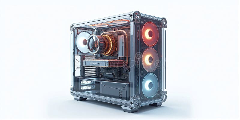 Illustrative Representation of a Transparent Modern High End Computer ...