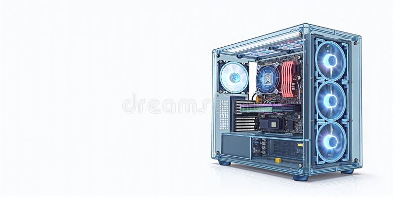 Illustrative Representation of a Transparent Modern High End Computer ...