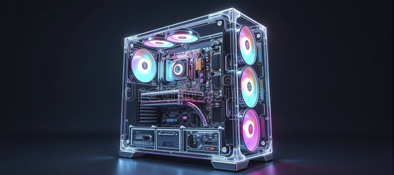 Illustrative Representation of a Transparent Modern High End Computer ...